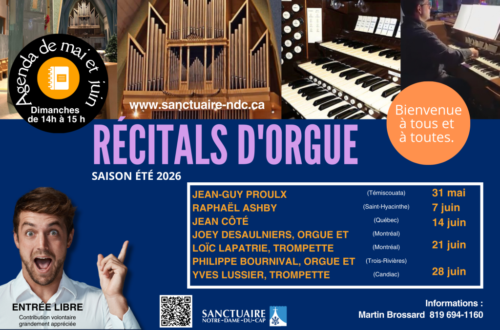 Récitals d'orgue - Sanctuaire Notre-Dame-Du-Cap